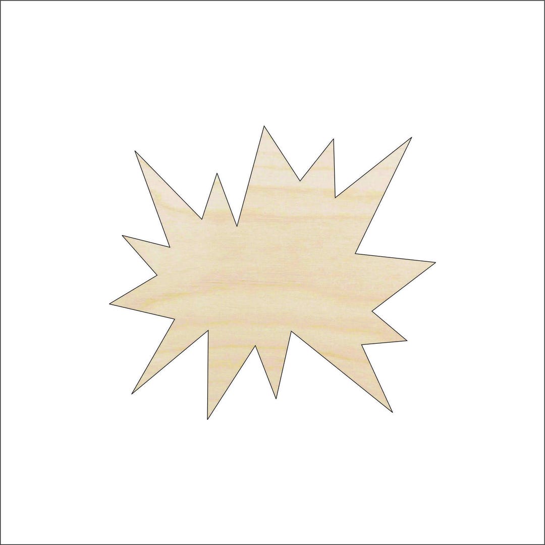 Splat Wood Craft Shape - Laser Cut Baltic Birch Unfinished DIY Art ...