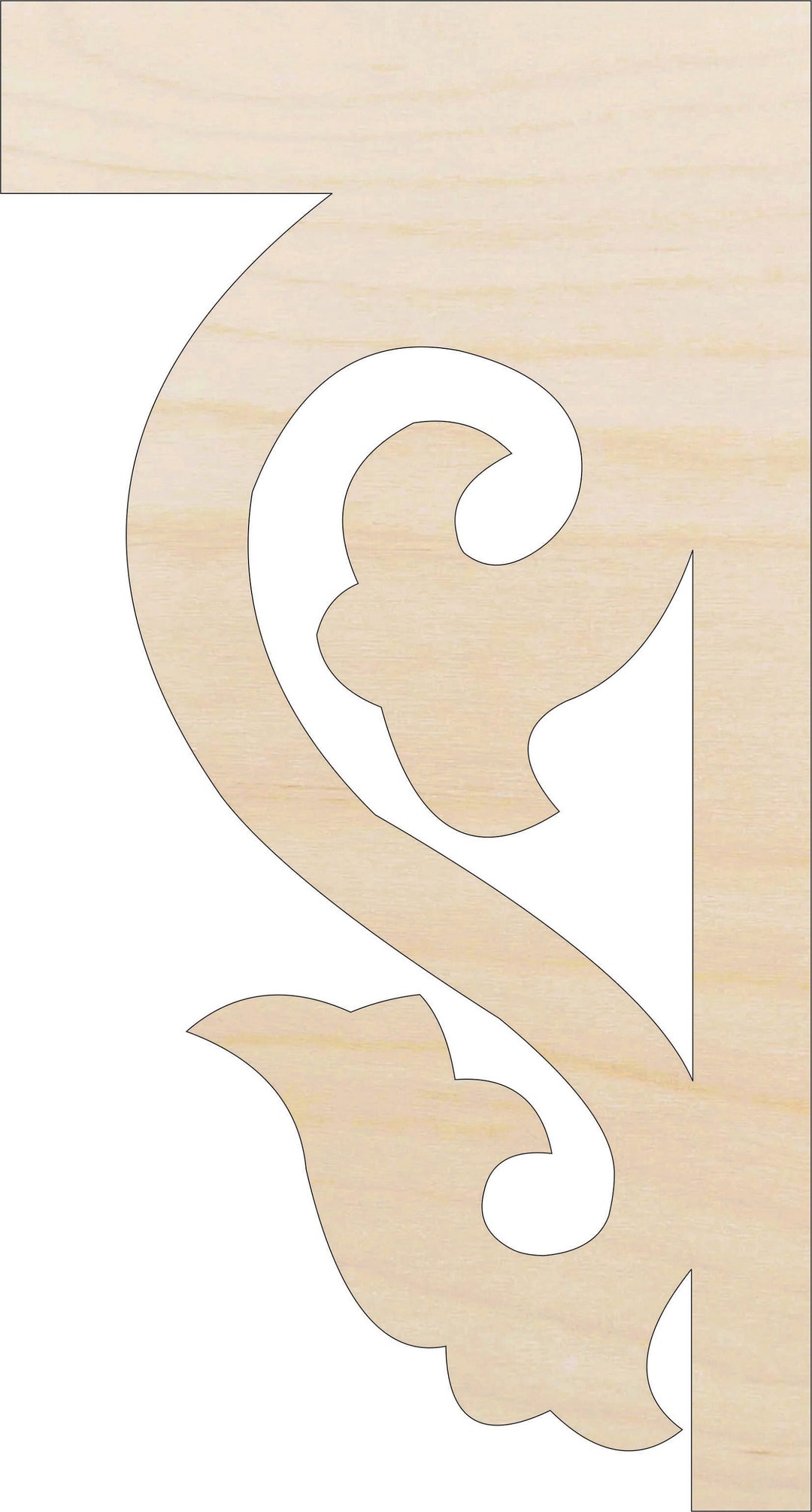 Shelf Bracket Laser Cut Out Unfinished Wood Craft Shape SHLF27 - Etsy