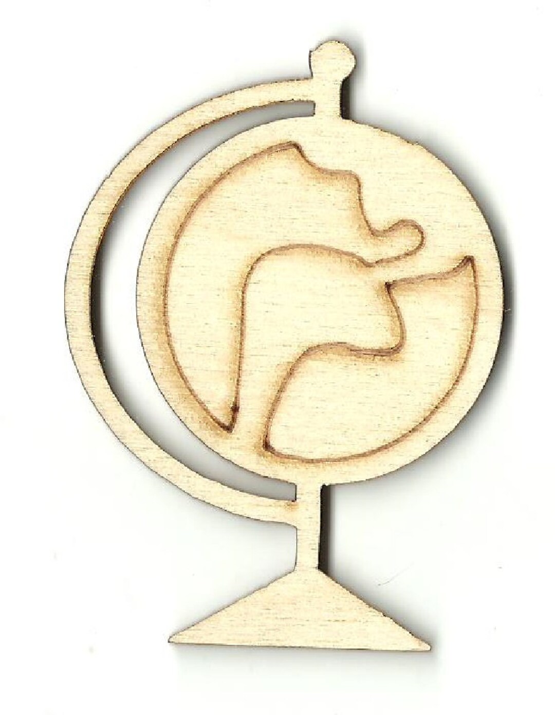 Globe Laser Cut Out Unfinished Wood Shape Craft Supply WLD1 - Etsy