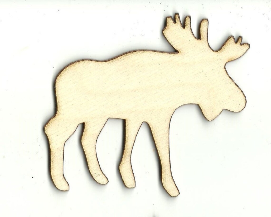 Moose Laser Cut Out Unfinished Wood Shape Craft Supply MUS22 - Etsy