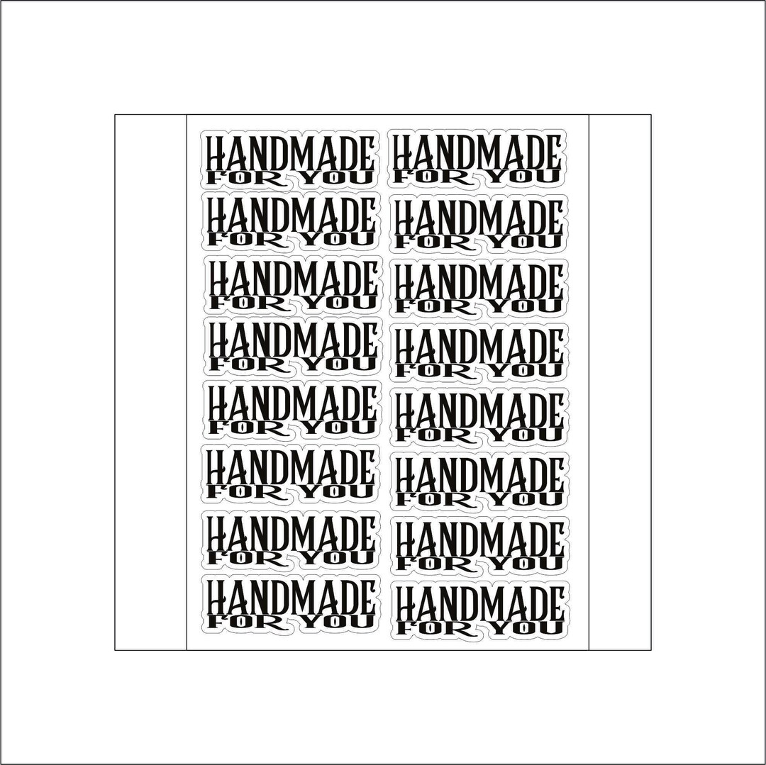 Handmade for You Customer Appreciation Sticker Sheet, Gift Bag Sticker ...