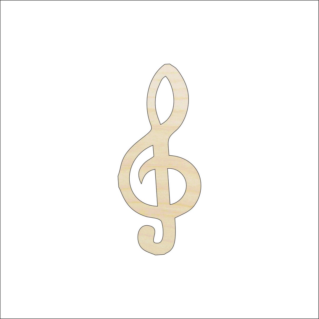 Music Note Laser Cut Out Unfinished Wood Shape Craft Supply MSC27 - Etsy