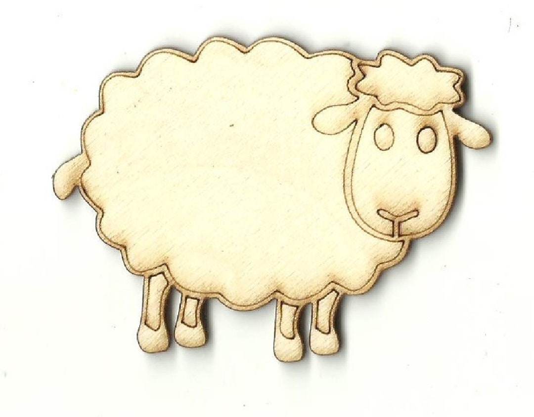 Sheep Laser Cut Out Unfinished Wood Shape Craft Supply SHP24 - Etsy