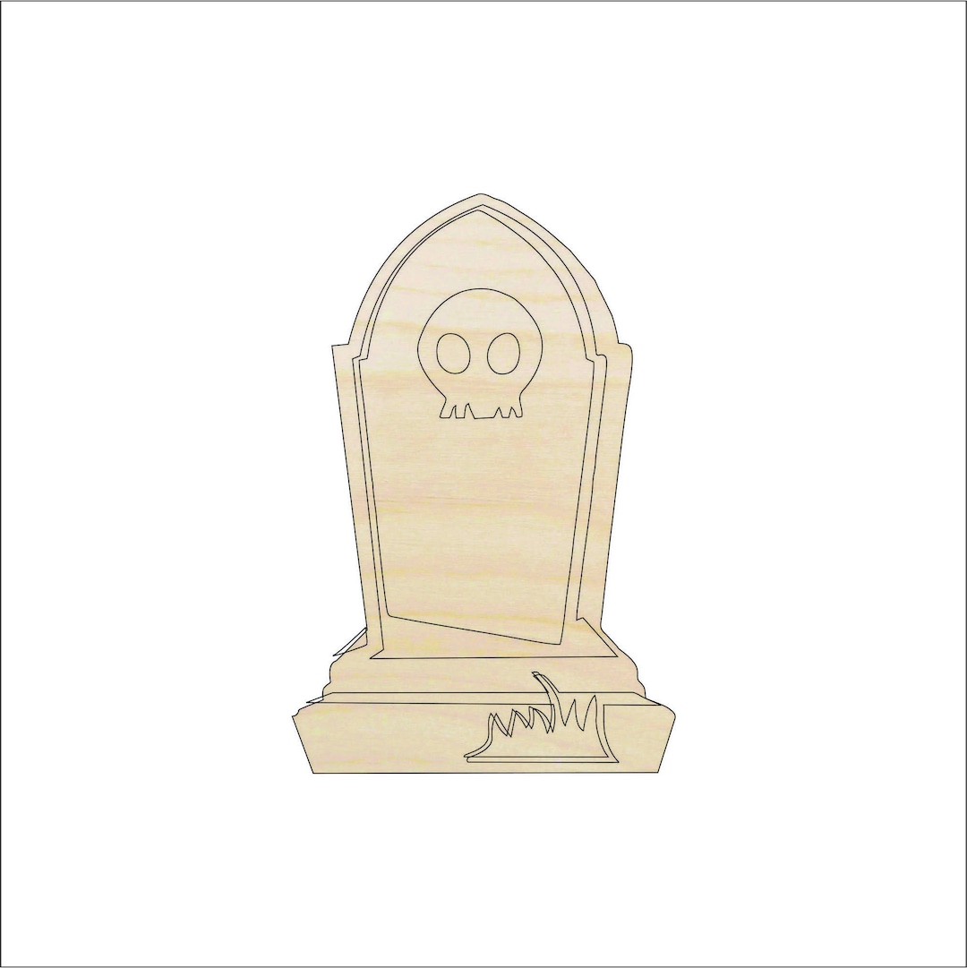 Gravestone Laser Cut Out Unfinished Wood Shape Craft Supply FAL38 - Etsy