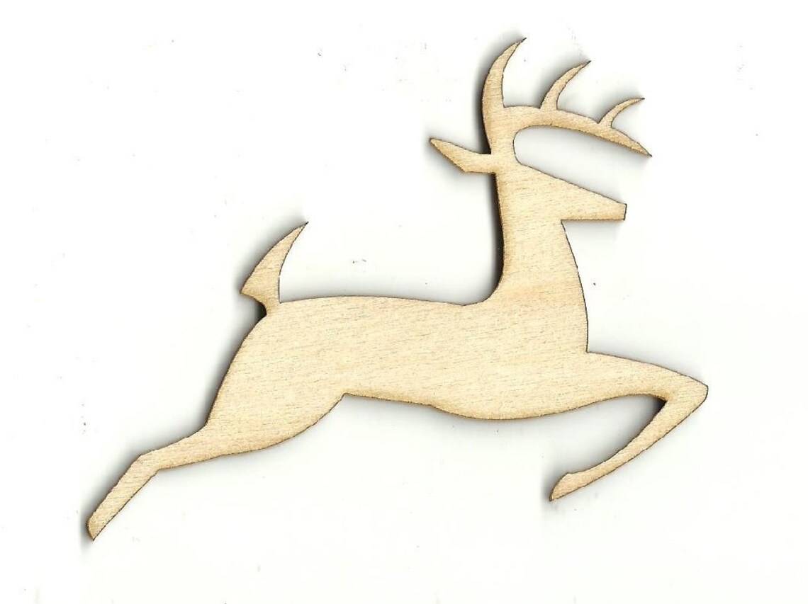 Deer Laser Cut Out Unfinished Wood Shape Craft Supply DER12 - Etsy