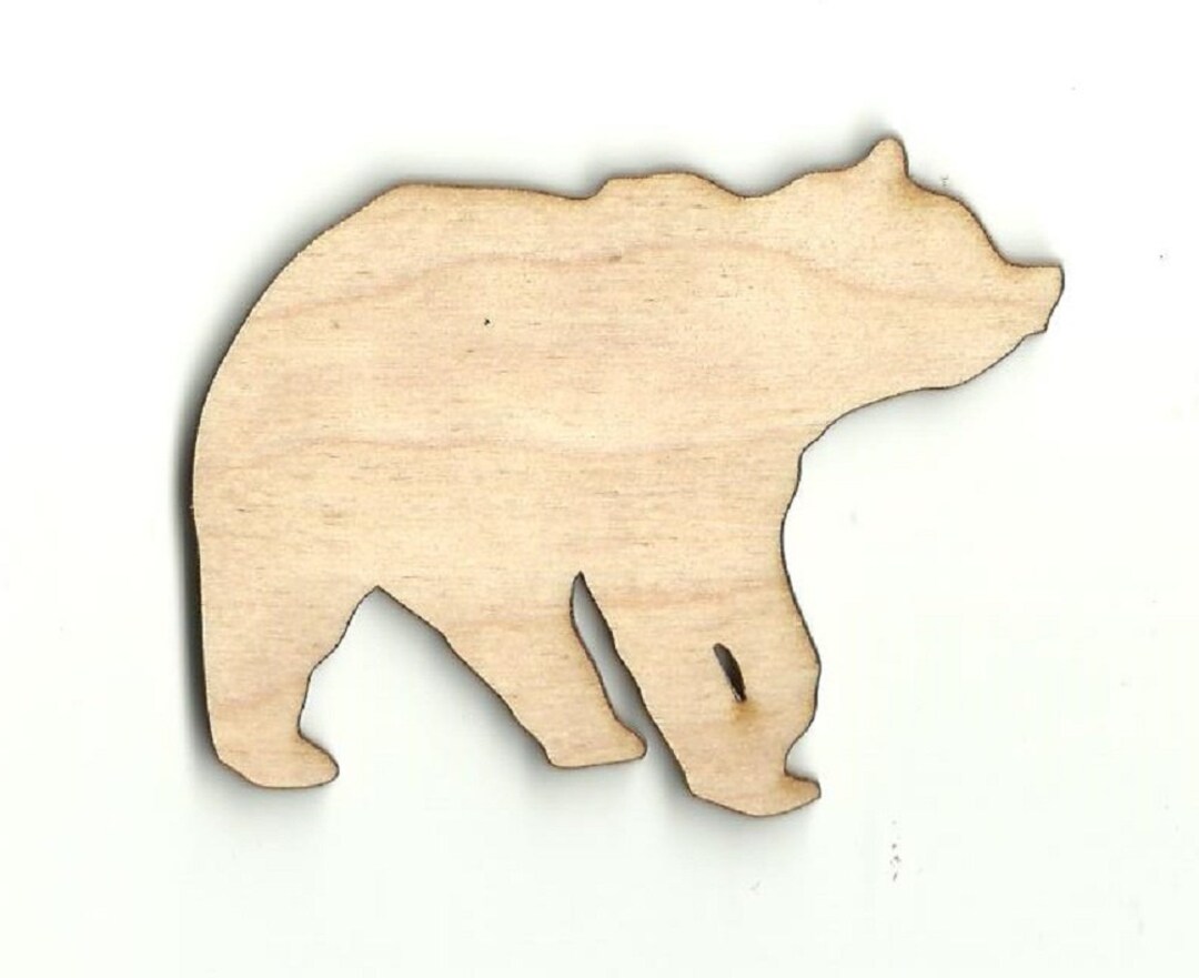 Bear Laser Cut Outs Unfinished Wood Shapes Variety of Sizes - Etsy