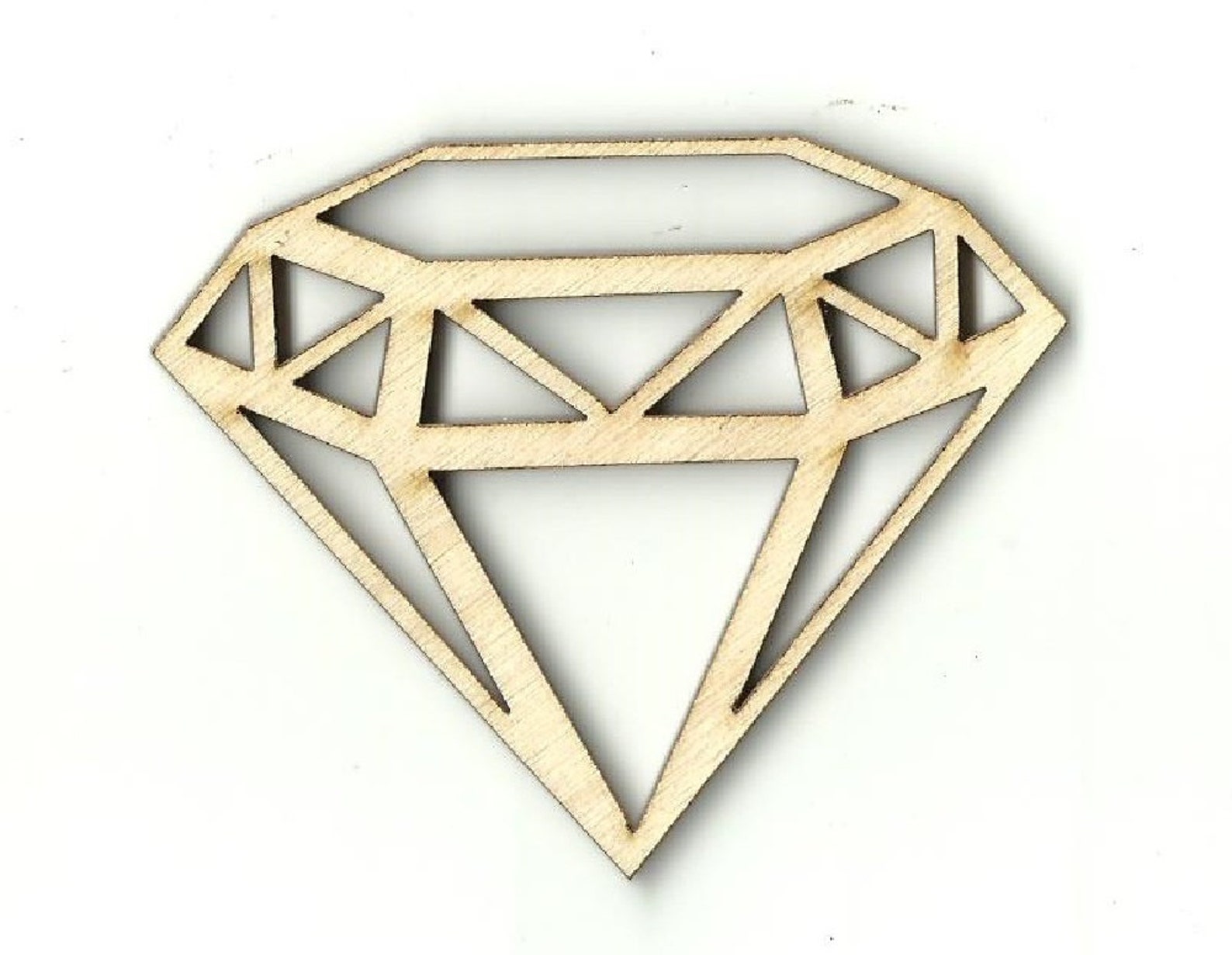 Diamond Laser Cut Out Unfinished Wood Shape Craft Supply - Etsy