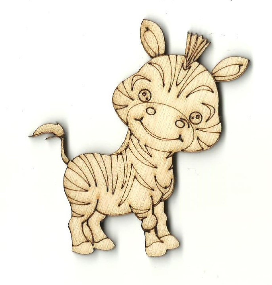 Zebra Laser Cut Out Unfinished Wood Shape Craft Supply - Etsy