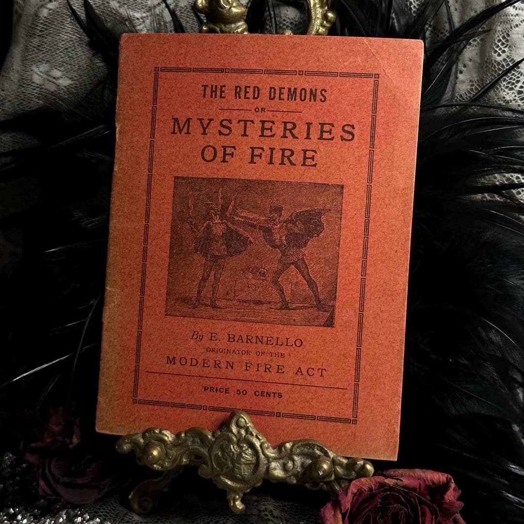 Very Rare Pitch Book Describing Fire Illusion Magic Tricks... Circa ...
