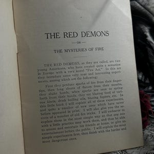 Very Rare Pitch Book Describing Fire Illusion Magic Tricks... Circa ...