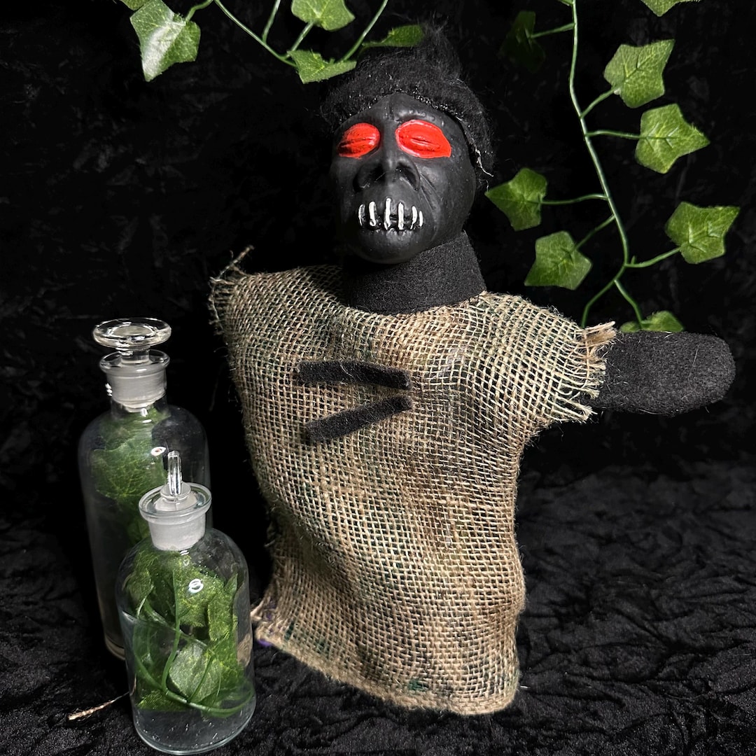 Vintage Shrunken Head Hand Puppet Doll - Etsy