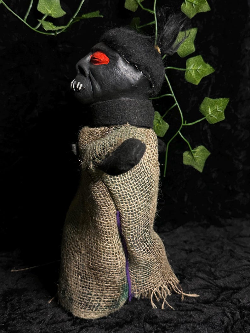Vintage Shrunken Head Hand Puppet Doll - Etsy