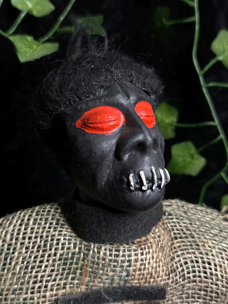 Vintage Shrunken Head Hand Puppet Doll - Etsy
