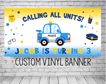 Custom Police Banner, Police Car Garland - Etsy