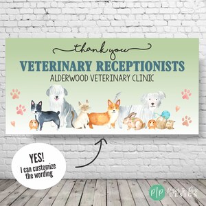Veterinary Appreciation Week Banner, Thank You Veterinarian Sign - Etsy