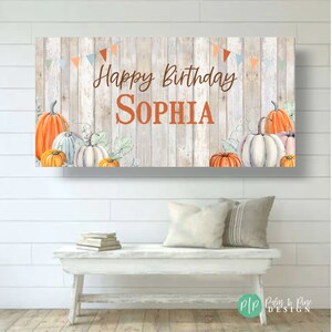 Custom Fall Birthday Backdrop, Fall Birthday Decorations, Fall Birthday ...