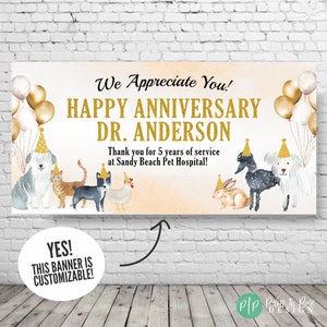 Veterinary Employee Appreciation Banner | Recognition and Milestone ...