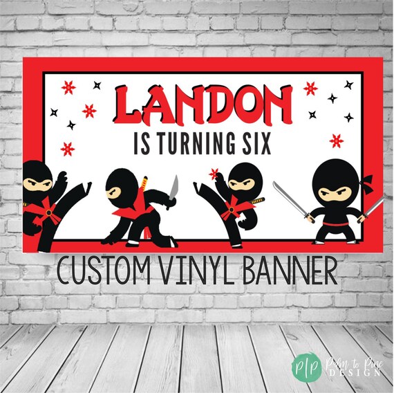 Martial Arts Birthday Banner, Ninja Banner, Ninja Birthday, Ninja Party ...