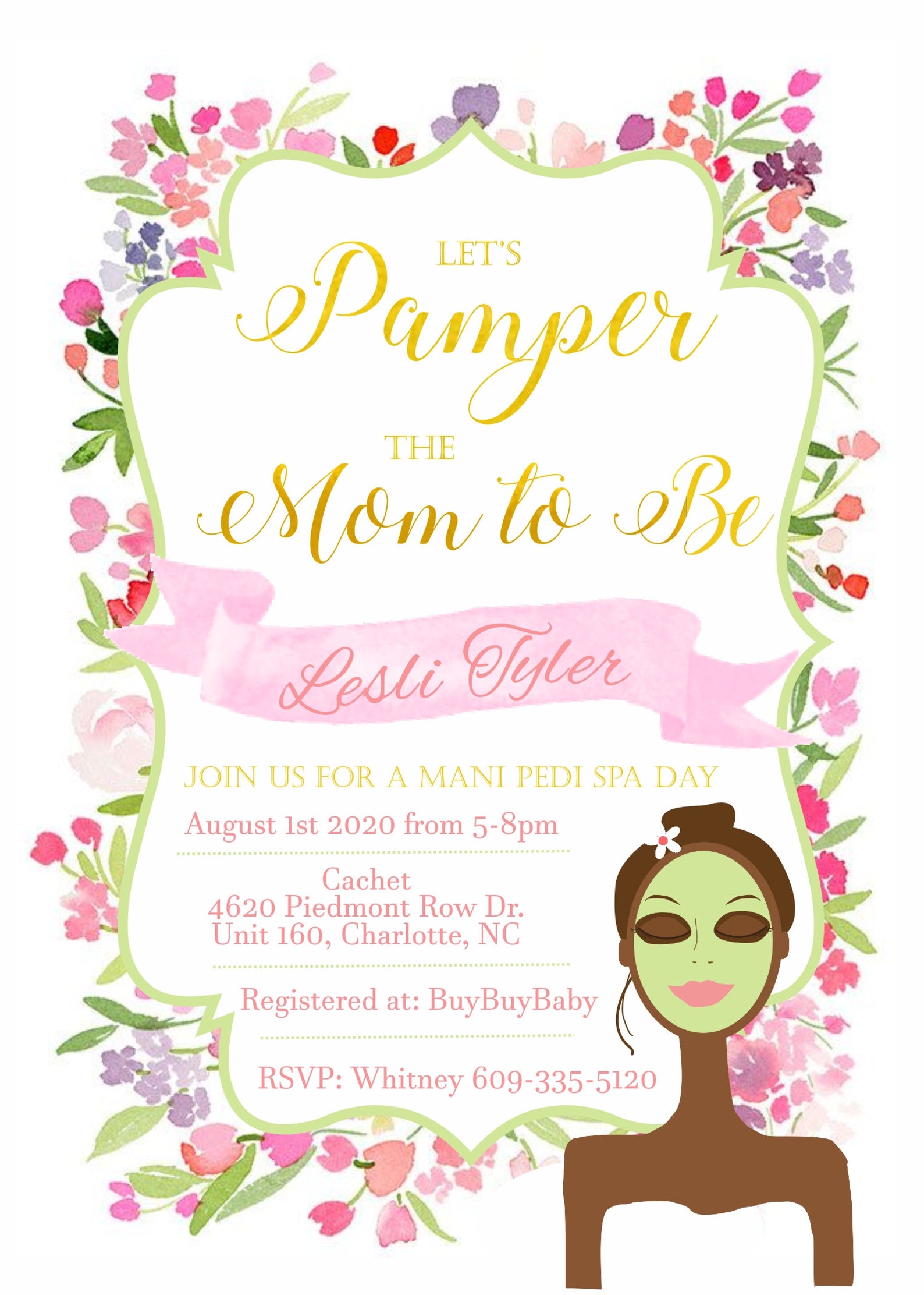 Spa Invitation Bridal Shower Invitation Bridal Shower | Etsy