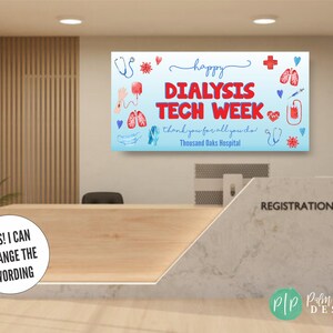 Dialysis Tech Week Appreciation Banner, CDT Appreciation Decor, NANT ...