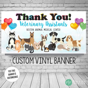 Veterinary Appreciation Week Banner, Personalized Veterinarian Staff ...