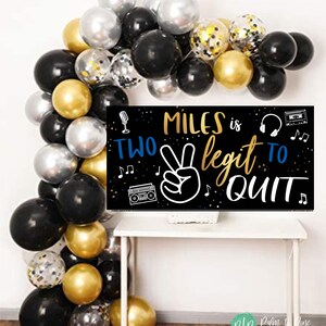 Two Legit to Quit, Two Legit Birthday Decor, 2 Legit Birthday Banner ...