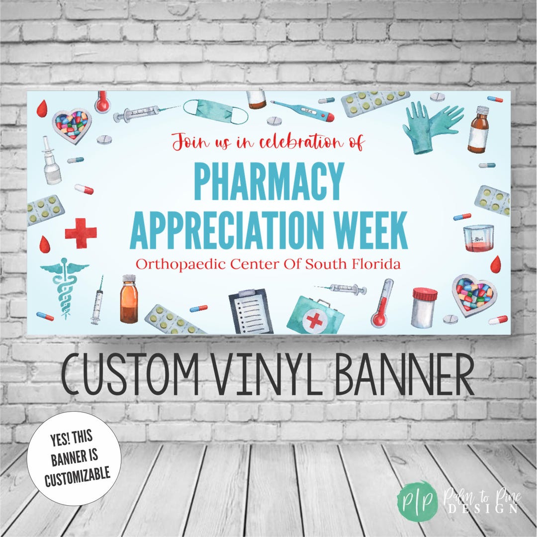 Pharmacist Appreciation Week Banner, Pharmaceutical Healthcare Sign ...