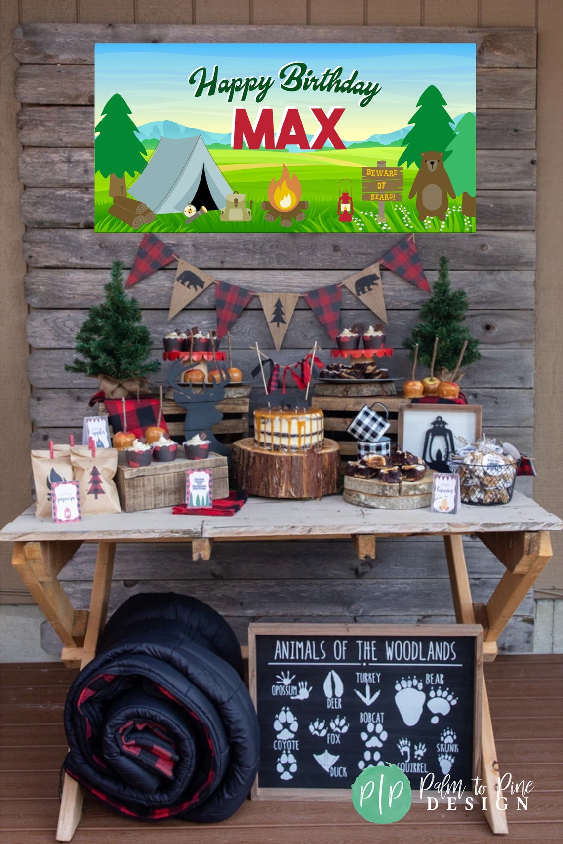 Camping Birthday Party Decorations Camping Birthday Banner - Etsy