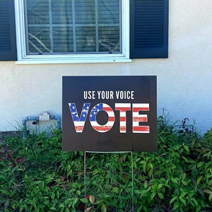 Vote Yard Sign With American Flag, Nonpartisan Election Lawn Sign - Etsy