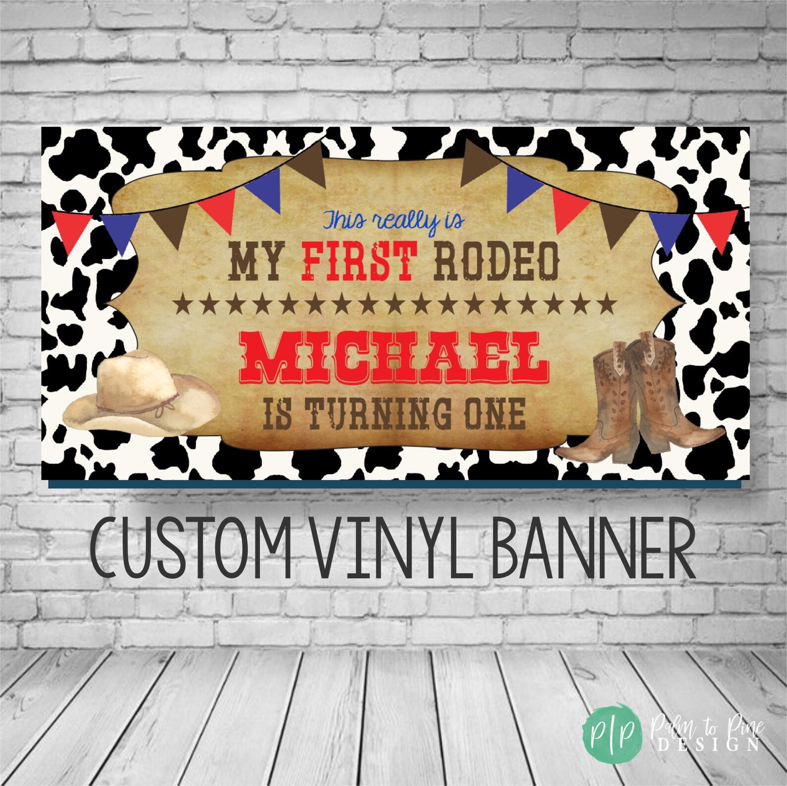 Cowboy Birthday Banner Cowboy Party Decor Cowgirl Birthday - Etsy