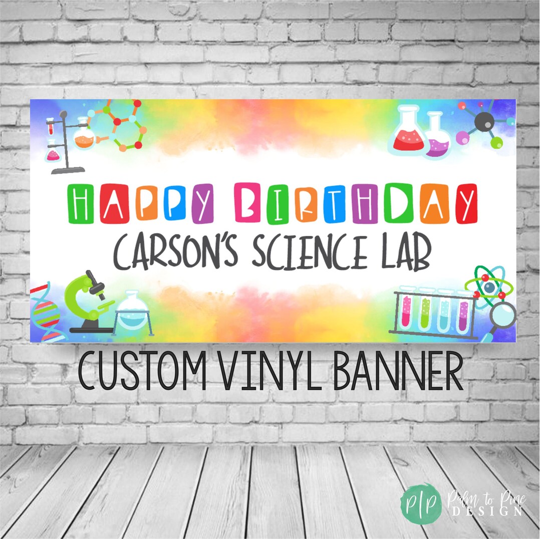 Science Lab Birthday Backdrop, Science Birthday, Science Birthday ...