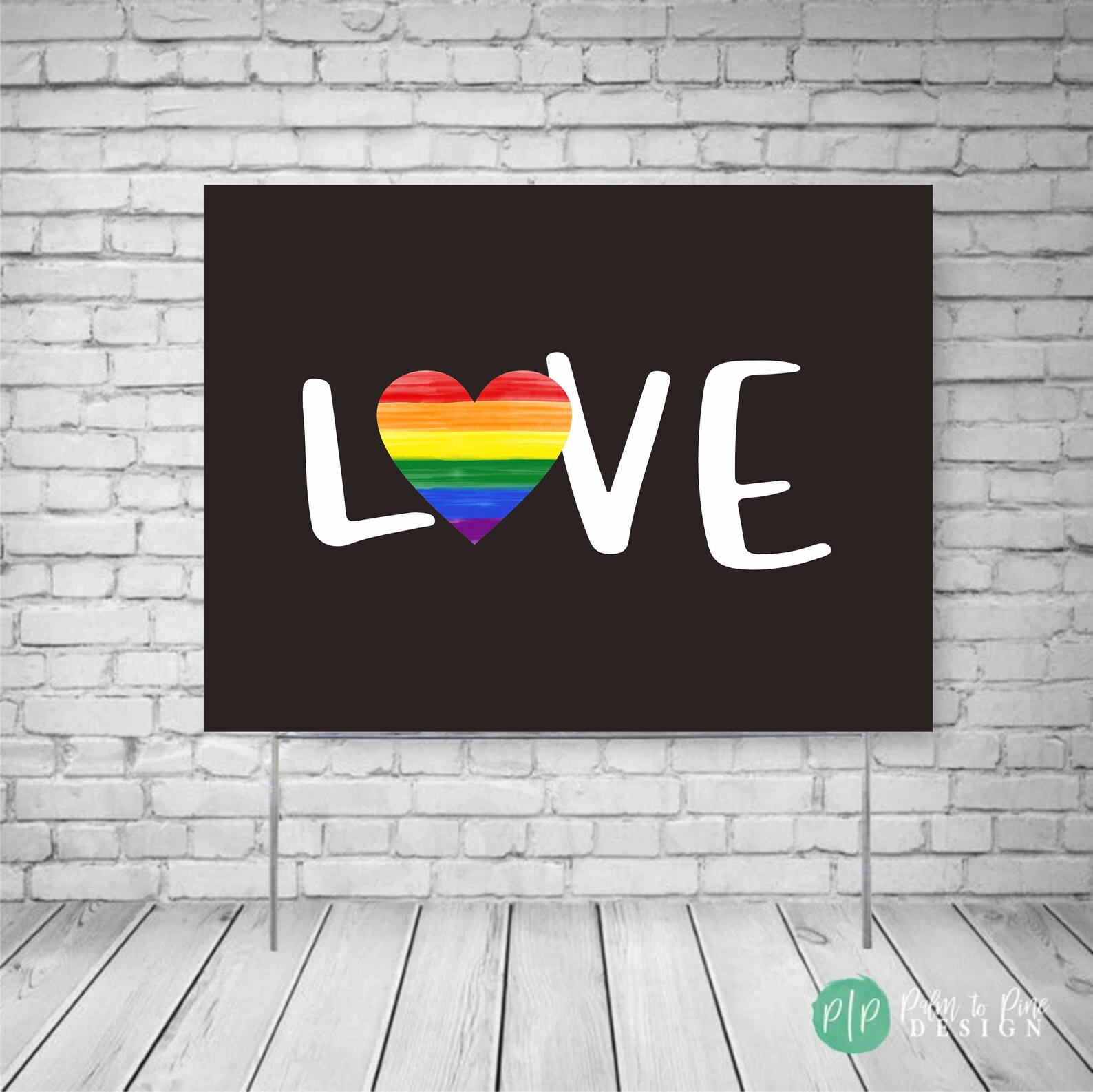 LGBT Love Yard Sign Pride Yard Sign Pride Flag Love is - Etsy