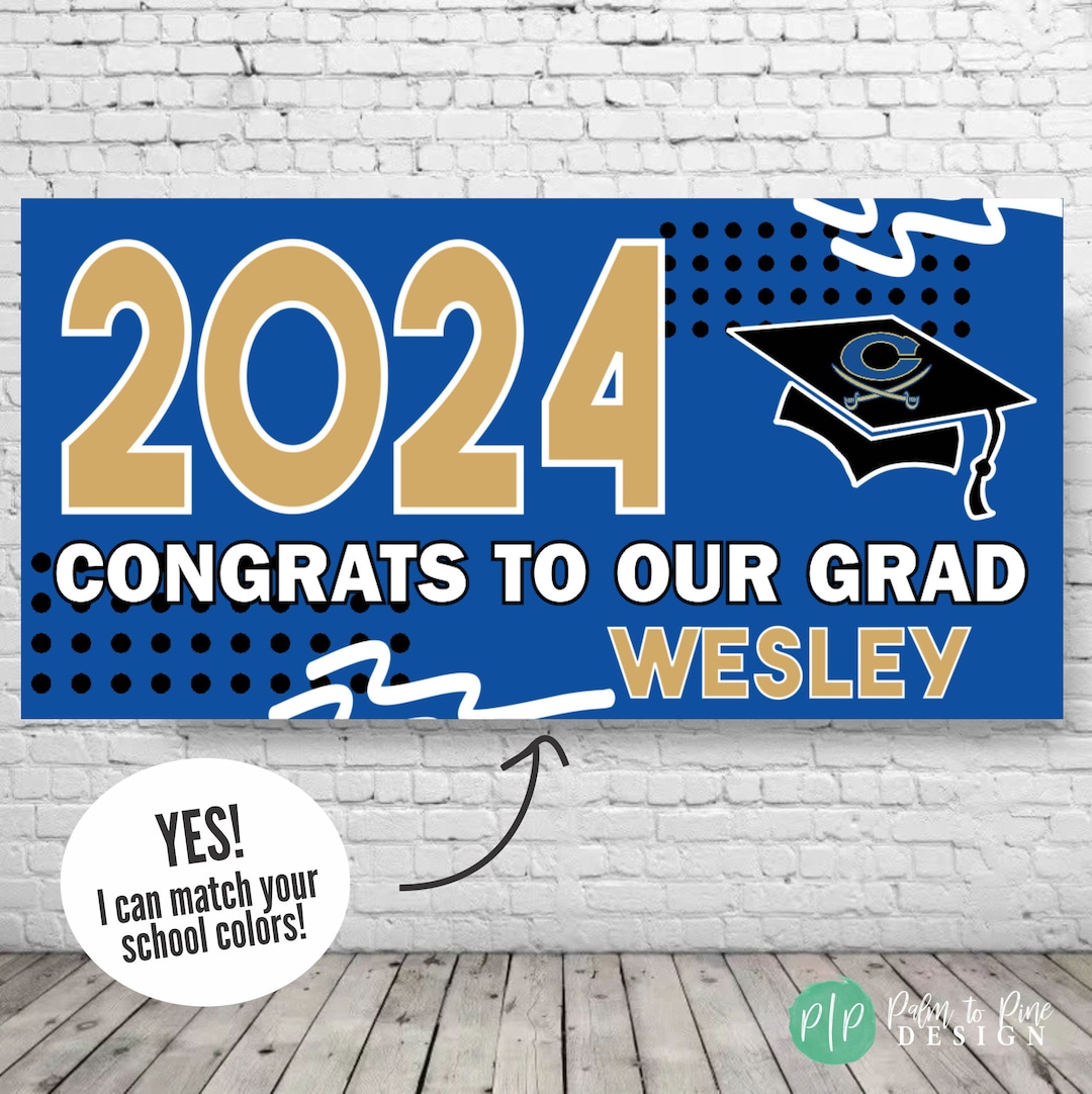 Graduation Banner, Graduation Sign, Graduation Yard Banner, Class of ...