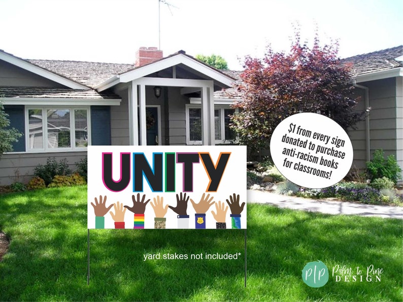 Black Lives Matter Yard Sign Unity Sign LGBTA Sign Social | Etsy