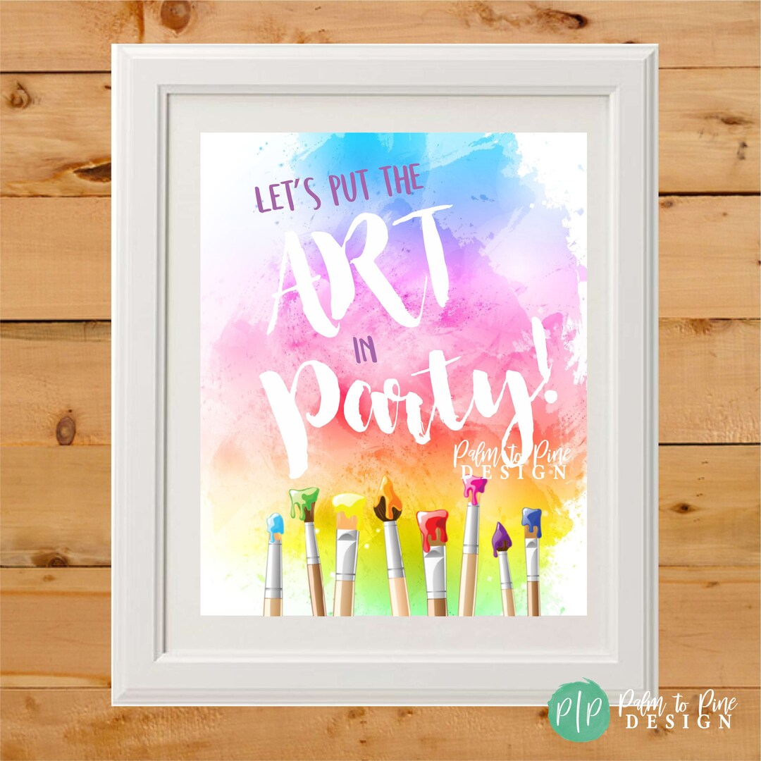 Paint Party Decor, Art Party Decorations, Paint Party Sign, Art ...