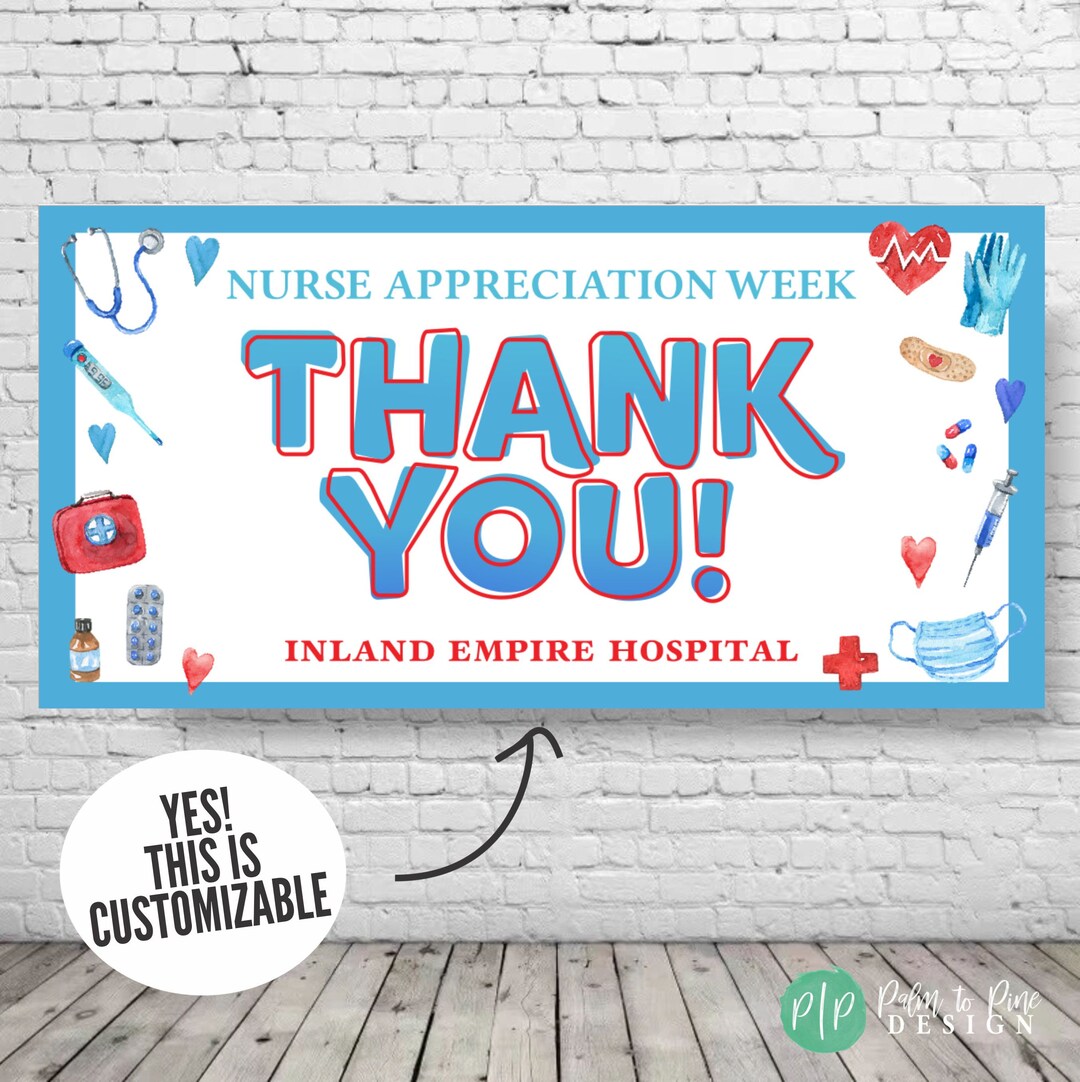 Nurses Week Appreciation Banner, EMS Week Sign, Nurses Week Decor ...