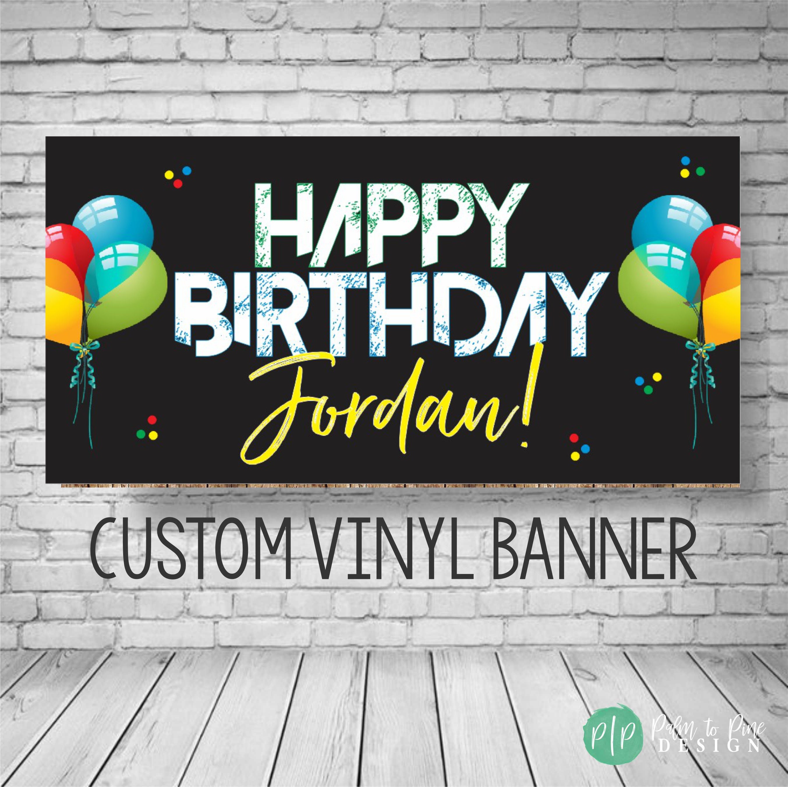 Happy Birthday Banner Personalized Birthday Banner for Yard - Etsy