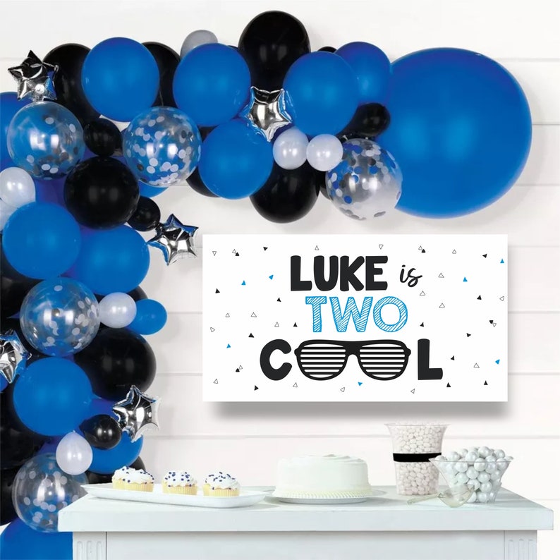 Two Cool Banner Two Cool Birthday Decor 2 Legit Birthday - Etsy