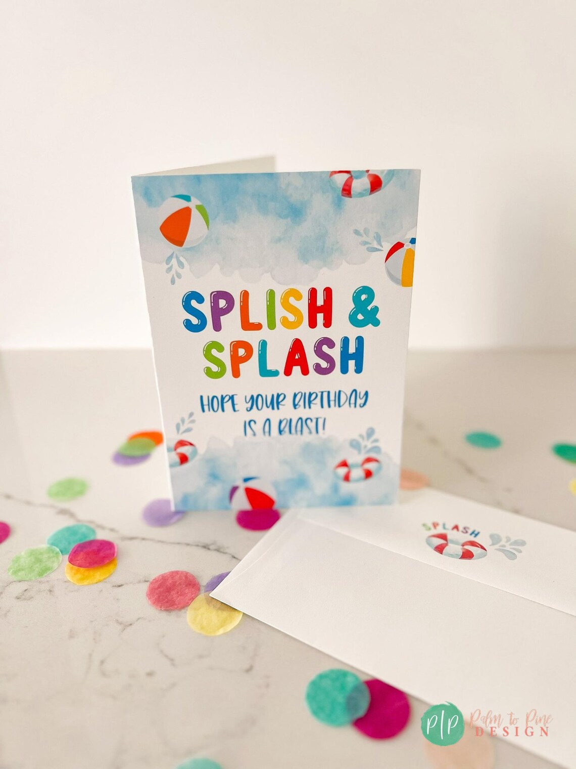 Happy Birthday Card Pool Party Birthday Card Kids Birthday - Etsy