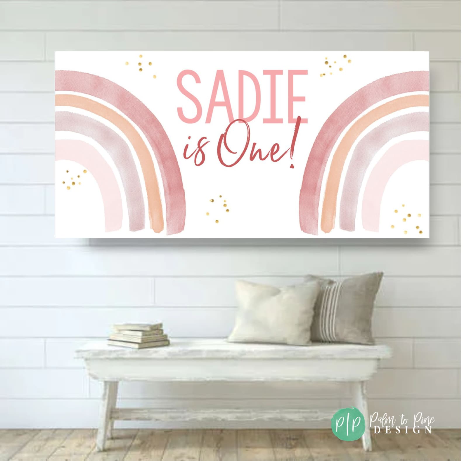 Boho Rainbow Birthday Banner Rainbow Birthday Party Modern - Etsy