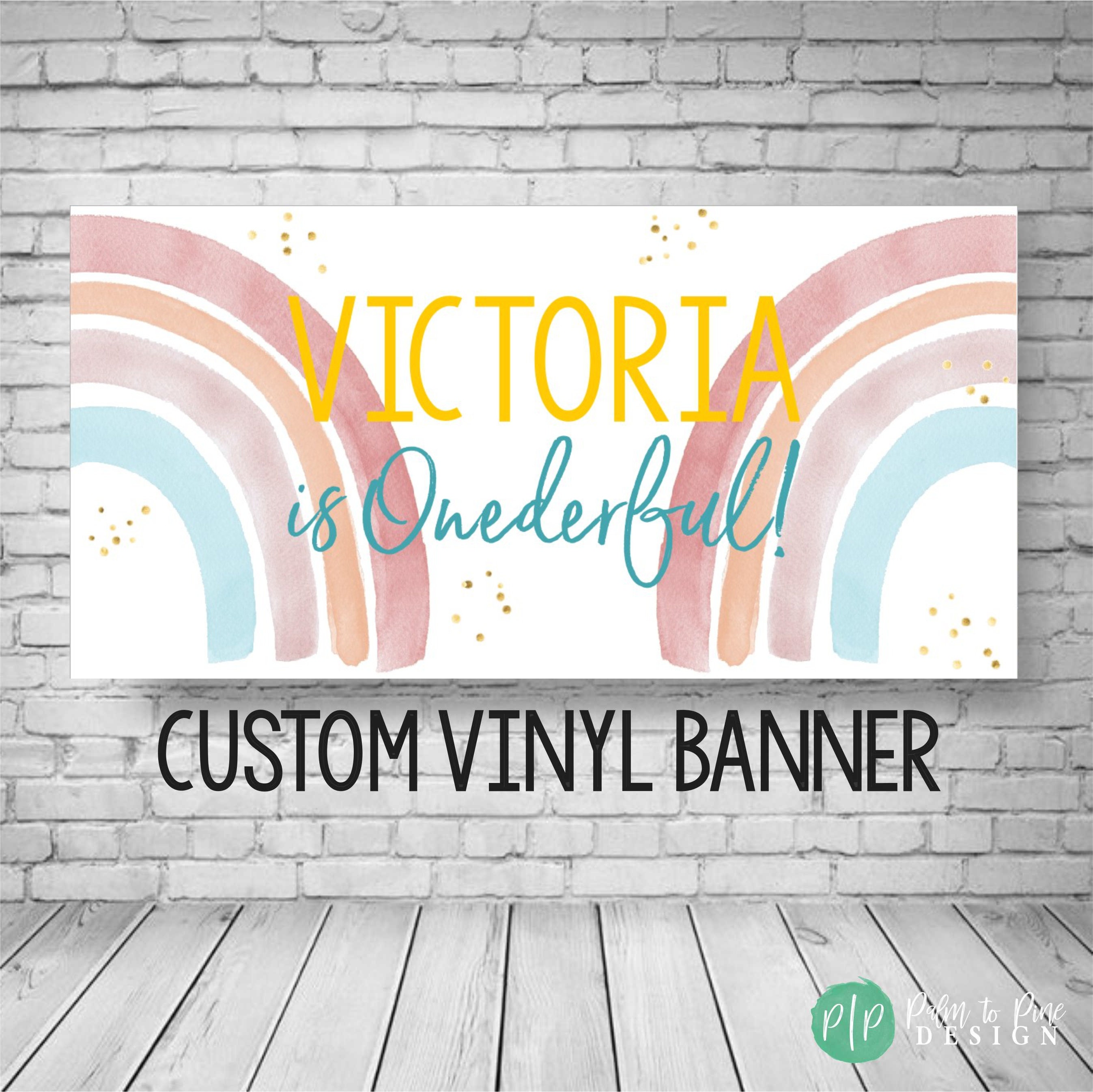 Boho Rainbow Birthday Banner Rainbow Birthday Party Modern | Etsy