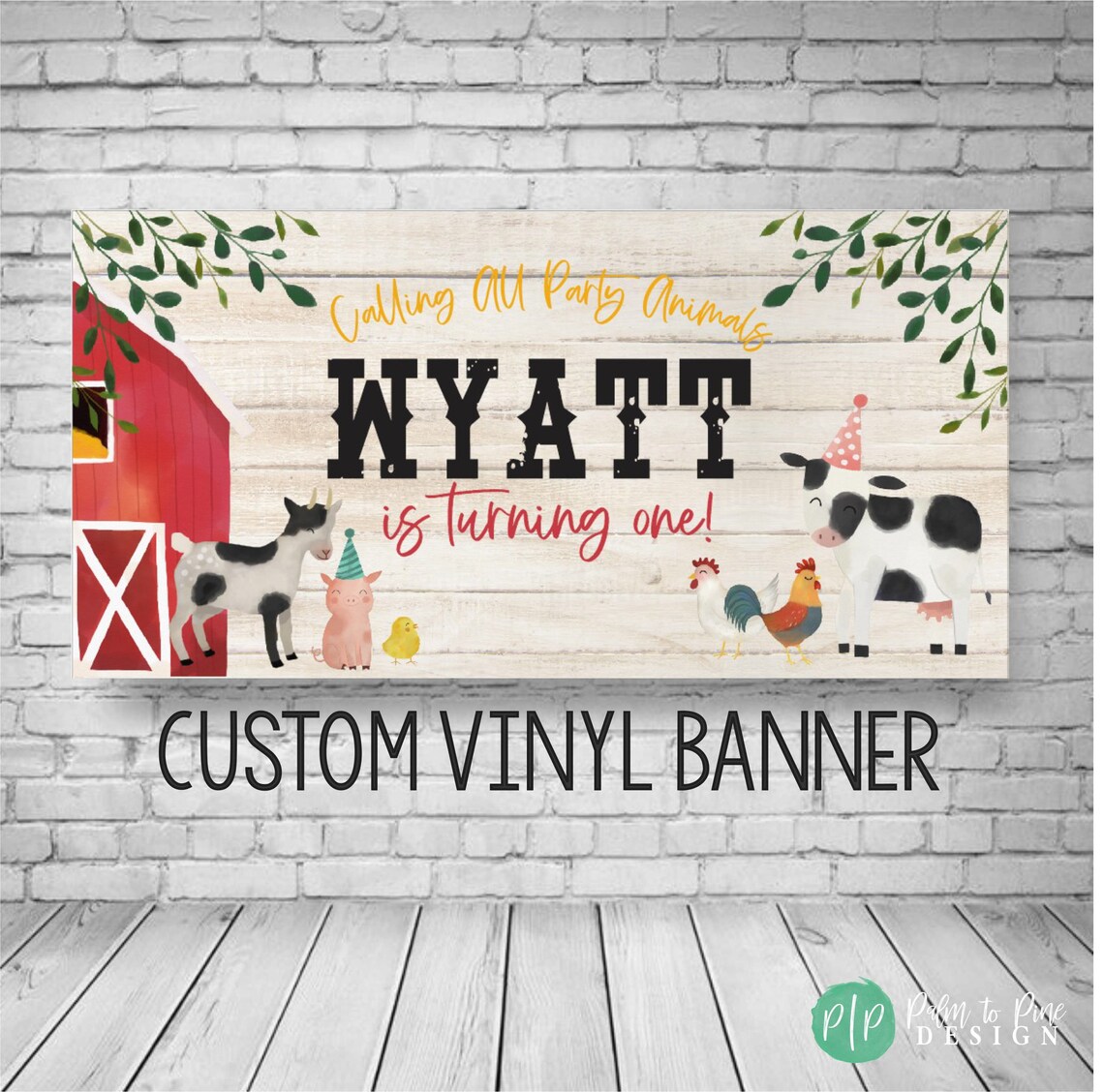 Farm Birthday Banner Barnyard Party Decor Farm Birthday - Etsy