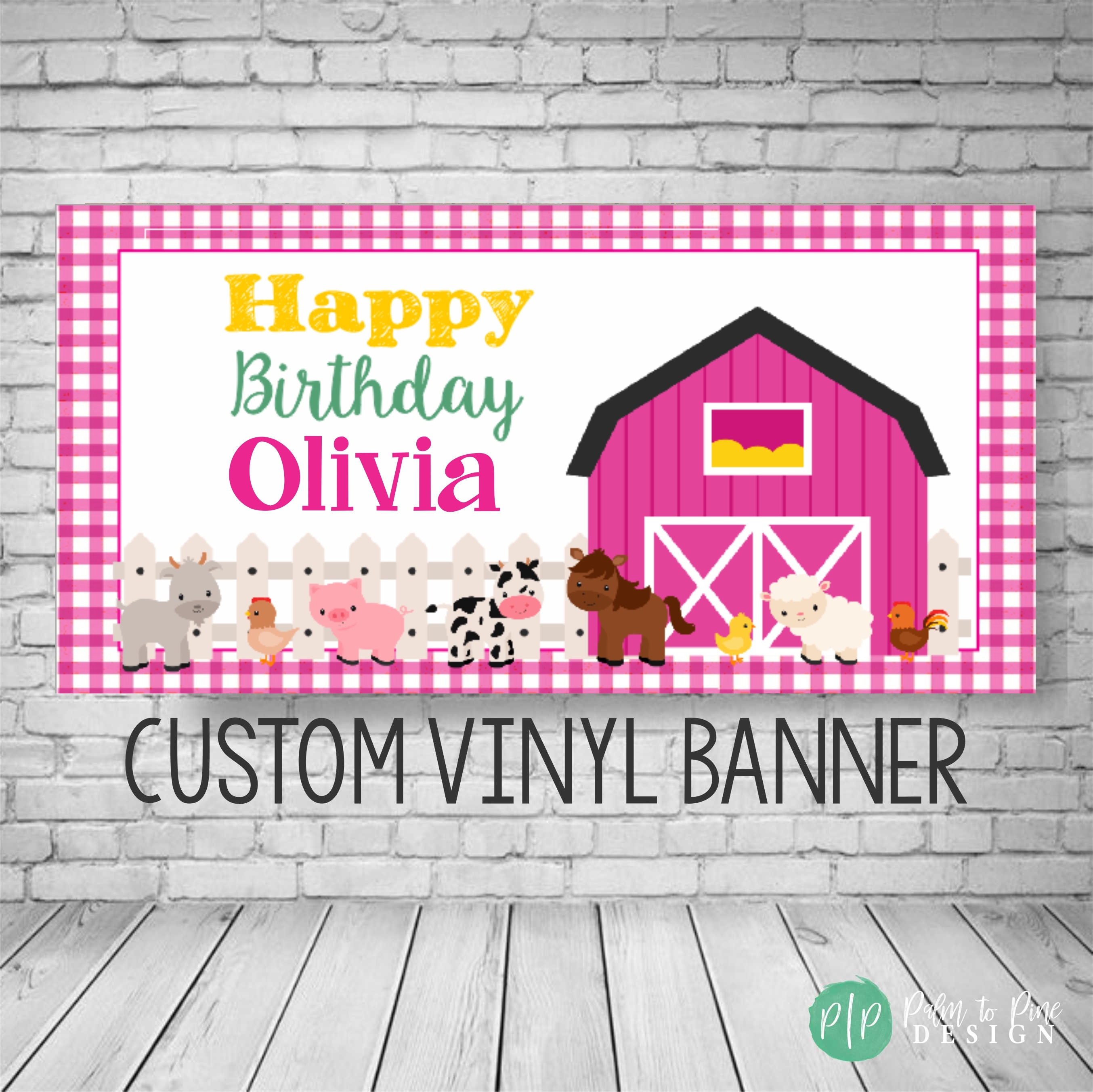 Farm Birthday Banner Barnyard Party Decor Farm Birthday - Etsy