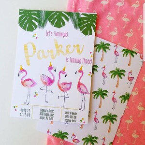 Flamingo Invitation, Flamingo Party Invite, Let's Flamingle Invite ...