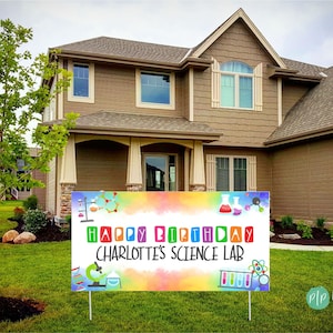 Science Lab Birthday Backdrop, Science Birthday, Science Birthday ...