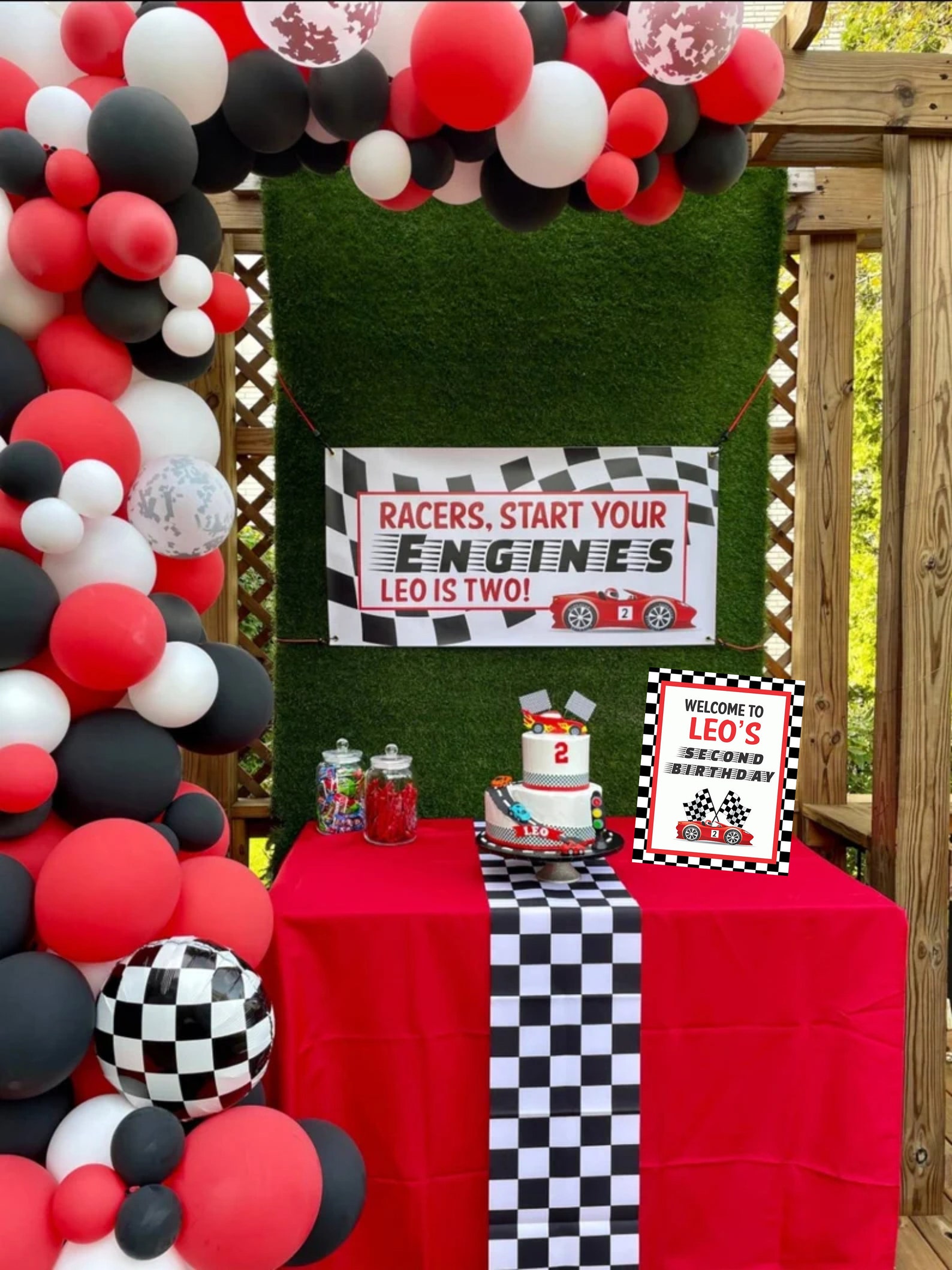 Race Car Birthday Poster Racecar Birthday Party Car Party - Etsy