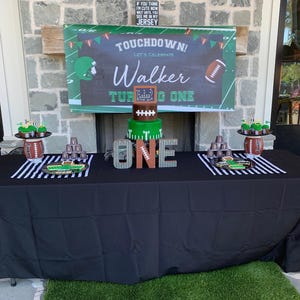 Football Birthday Banner, Personalized Sports Party Decorations (custom ...