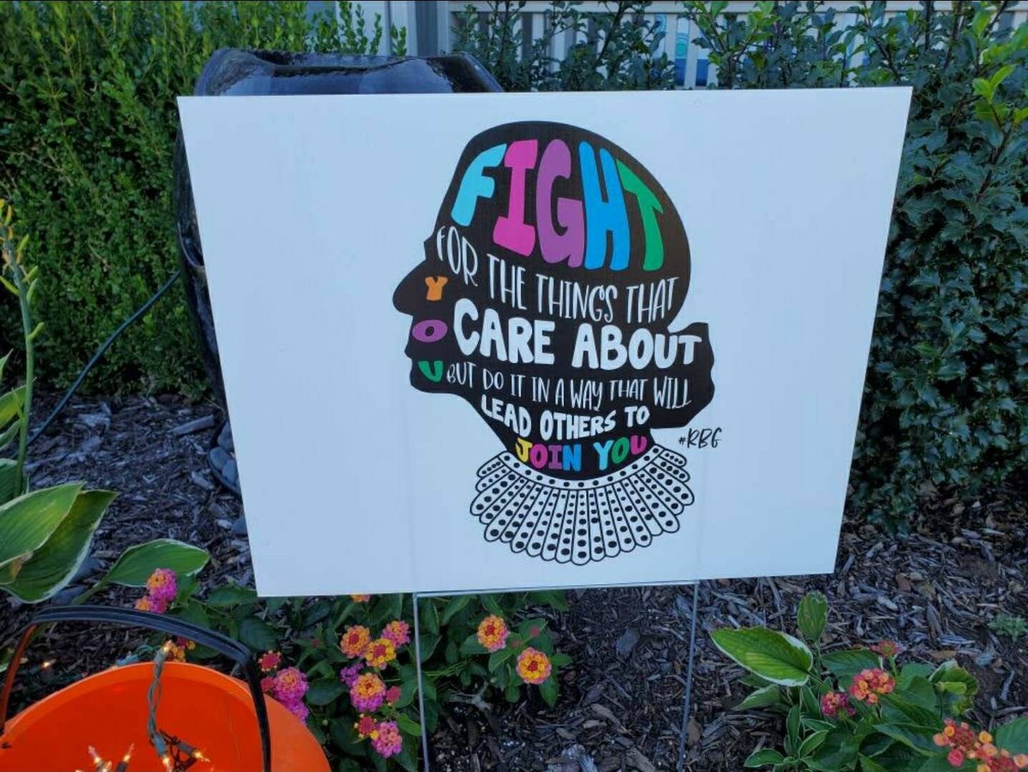 RBG Sign Women's Rights Yard Sign Vote Yard Sign - Etsy