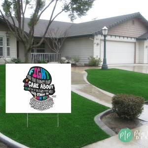 RBG Sign, Women's Rights Yard Sign, Vote Yard Sign, Political Yard Sign ...