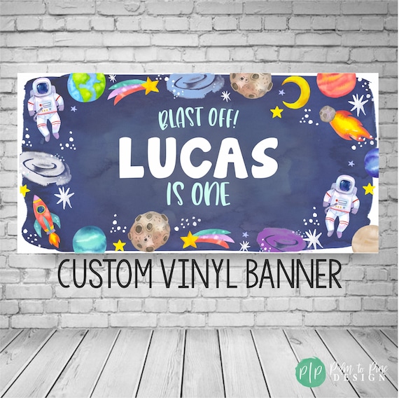 Space Banner, Outer Space Birthday Banner, Out of This World Party ...